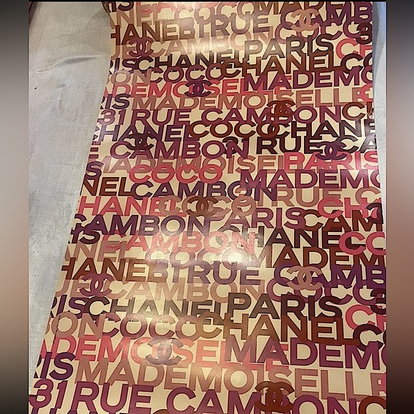 CHANEL | Holiday | Very Rare Chanel Cc Authentic Gift Wrapping Paper By ...